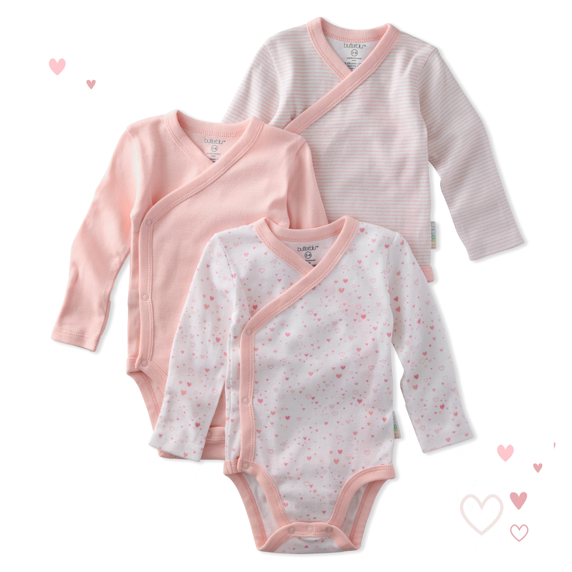 STERLING 3-Pack Side Snap Bodysuit – Butterblu